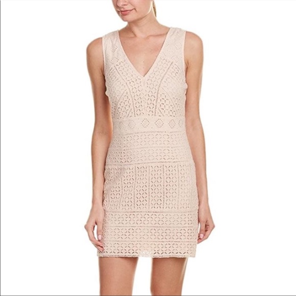 French Connection | Dresses | French Connection Eyelet Light Pink Mini ...